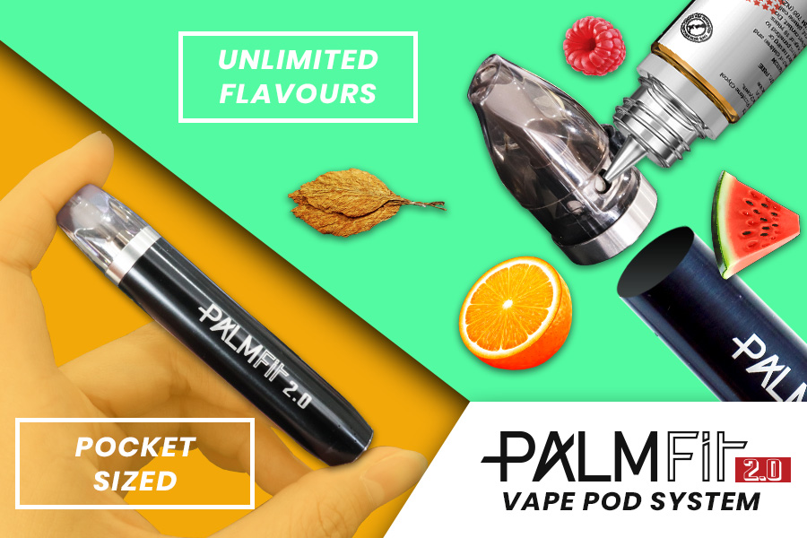 Palm Fit 2.0 - Pocket-Sized Vape Pod System with Unlimited Vape ...
